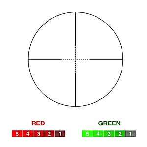 CVLIFE 3-9x40 Rifle Scope, Red & Green Illuminated Optical Riflescope, Mil-dot Reticle Scope for Hunting with Mounts