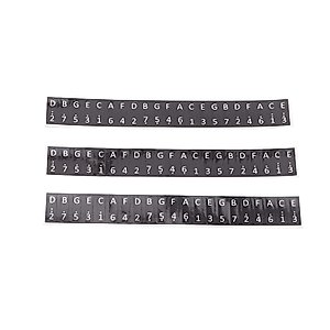 17 Key Thumb Piano Stickers 3Pcs Keys Stickers Staff Labels Button Musical Note Decoration for Beginners and Kids(black)