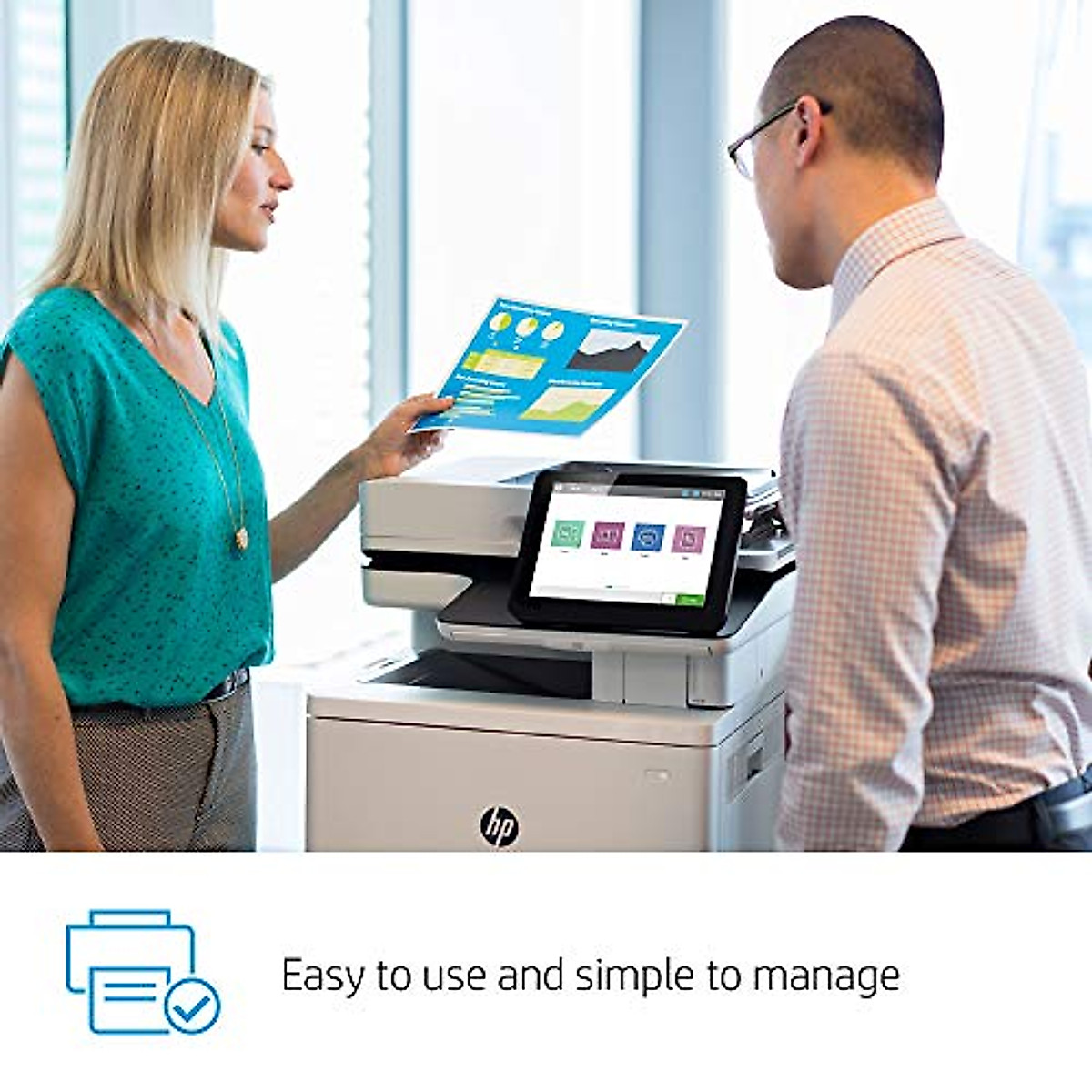 HP Color LaserJet Enterprise Flow Multifunction M578c Duplex Printer with Stapler (7ZU87A)