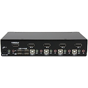 StarTech.com 4 Port DisplayPort KVM Switch w/ Audio - USB, Keyboard, Video, Mouse, Computer Switch Box for 2560x1600 DP Monitor , TAA (SV431DPUA)