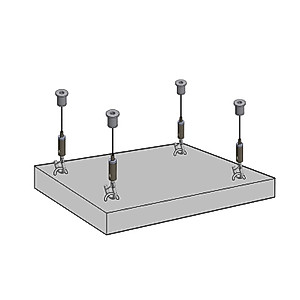 STAS suspension set with safety hook and ceiling mount (Pack of 2x)