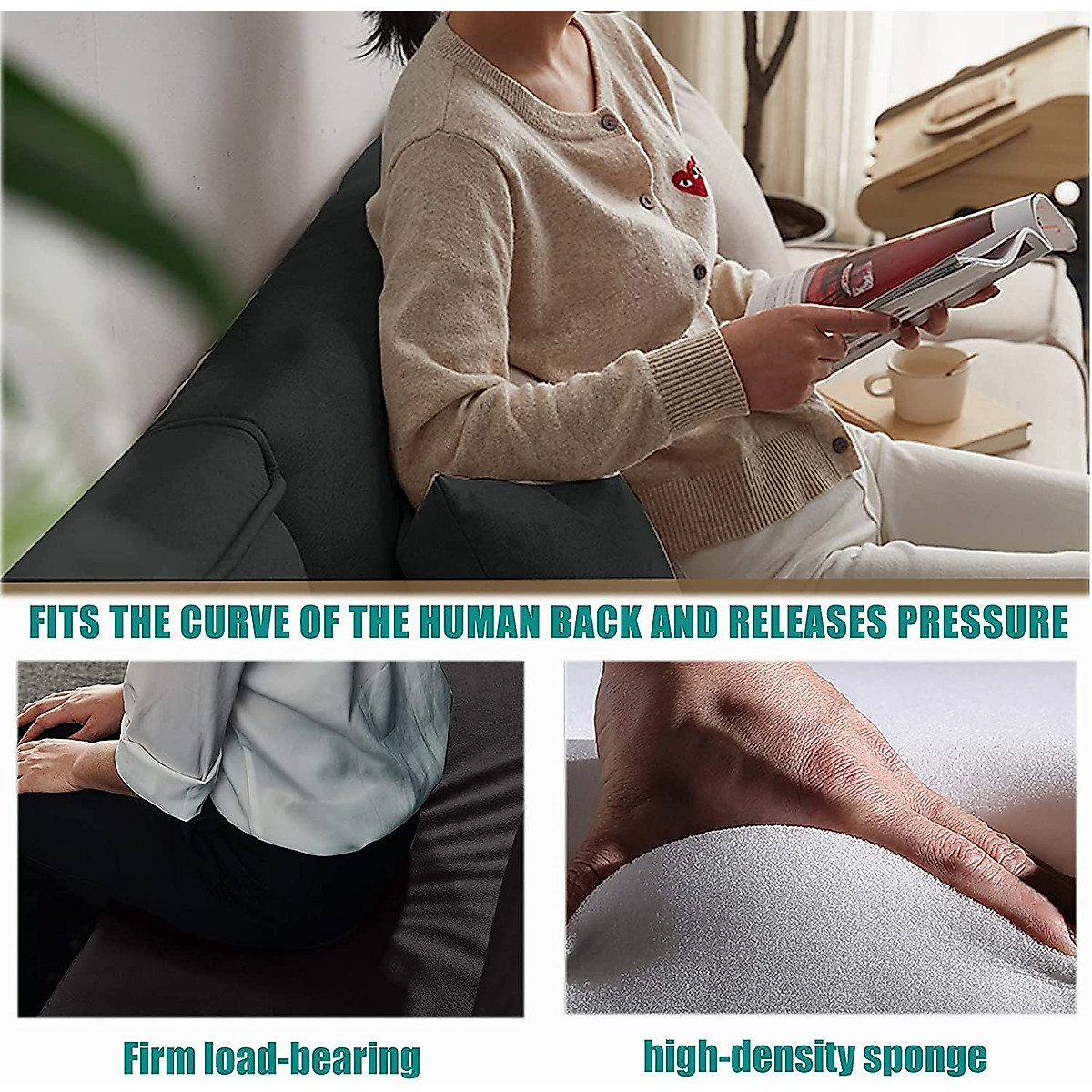 SAMERY Futon Sofa Bed Couch and Sleeper Sofas for Living Room, Faux Leather Convertible Folding Sofa Bed Couch and Loveseat for Small Space with Side Pockets Armrest and Sturdy Legs (Black)