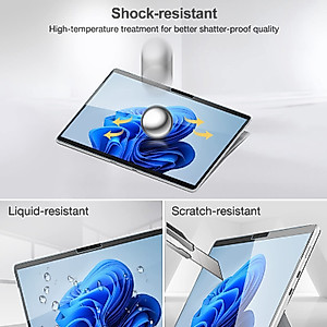 ProCase 2 Pack Surface Pro 9 2022 / Surface Pro 8 2021 / Surface Pro X (2021&2019) 13 inch Screen Protector, 9H Ultra Thin Tempered Glass Screen Film Guard for 13" Microsoft Surface Pro 9 8 X