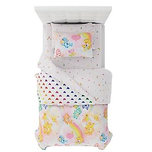 Franco Care Bears Classic Retro Rainbow Bedding 5 Piece Super Soft Comforter and Sheet Set with Sham, Twin, (100% Official Licensed Product) Collectibles