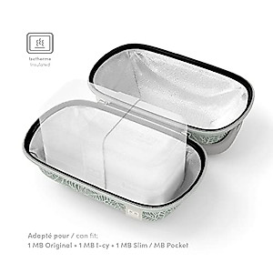 monbento - Insulated Lunch Bag MB Cocoon Jungle - Work Lunch Packing - Keeps Food Hot/Cold - Can Contain a Bento Box + A Cutlery Set - BPA Free - Food Grade Safe - Nature Pattern - Green