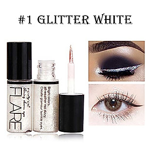 ETEDES Glitter Eyeshadow liquid Eyeliner, Long Lasting Waterproof Shimmer Metallic Glitter Eyeshadow 4 clours (Styles #2)