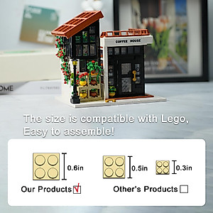 ENJBRICK Modular House Building Kit,Townhouse Building Blocks Model Set for Teens and Adults,Architecture Collectible Toy Building Set