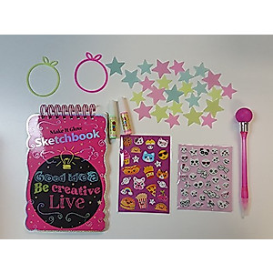 Hot Focus 262FD Glow-in-The-Dark Art Crafty Set, Green/Pink/Blue