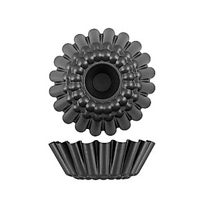 Vespa Mould Shape Margherita Baba' in Non-Stick Aluminium Diameter cm.32, Steel, Black, 32 cm