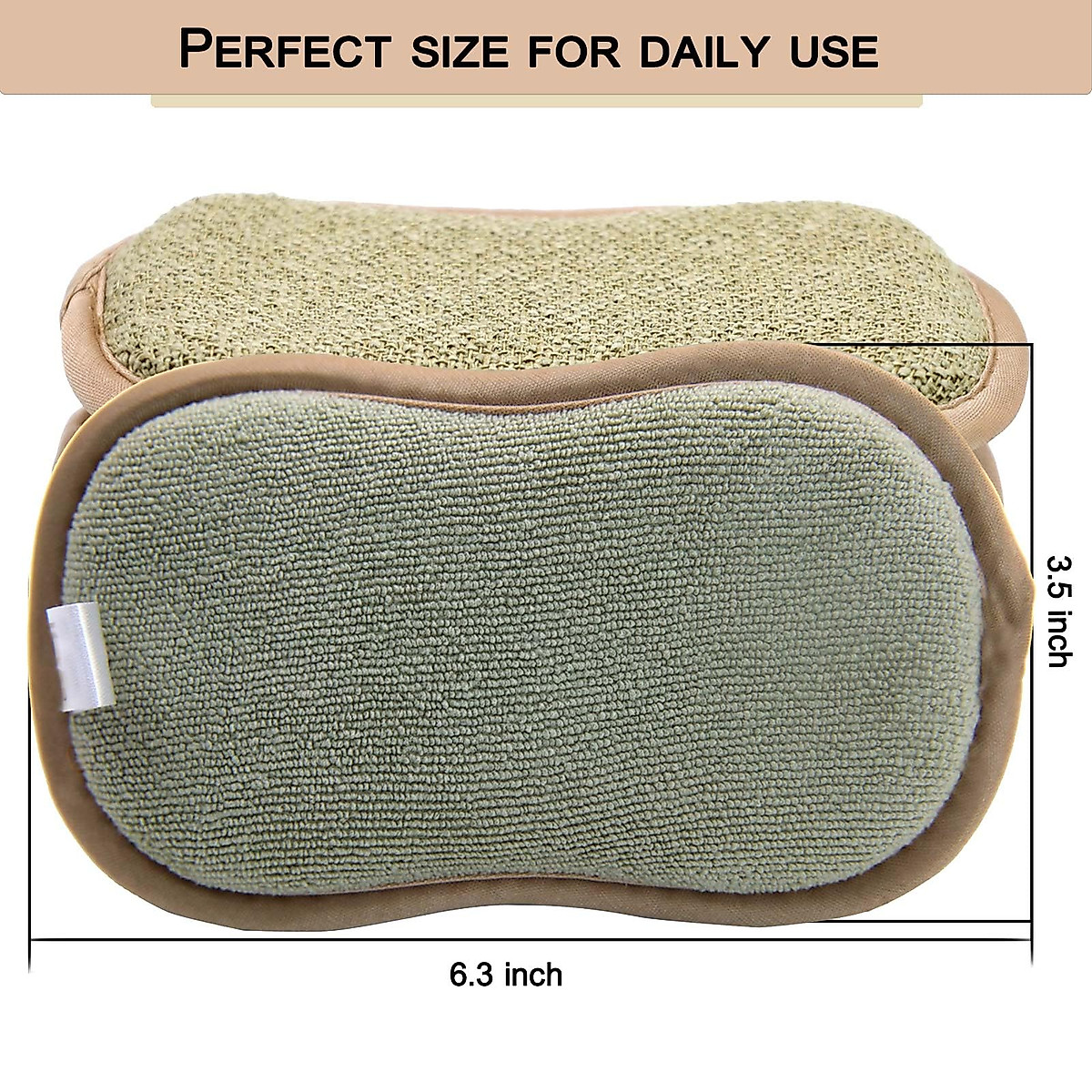 MetaForms Multi-Purpose Scrub Sponges Kitchen - 6 Pack, Non-Scratch Microfiber Sponges for Cleaning, Along with Heavy Duty Scouring Power - Reusable Dish Sponge for Dishes, Pots and Pans（ Large）