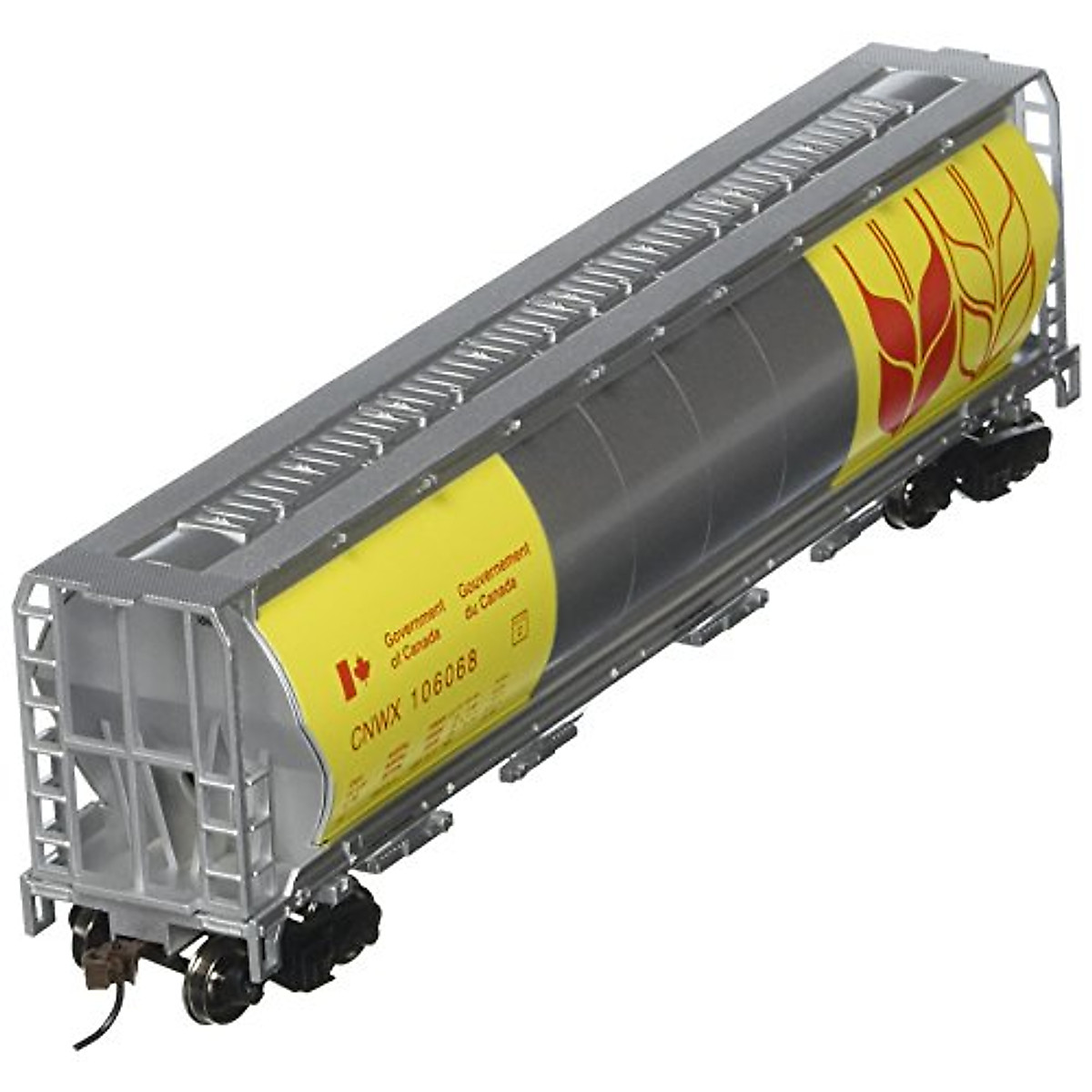 Bachmann Trains - Canadian 4 Bay Cylindrical Grain Hopper - Government of Canada - Yellow - HO Scale