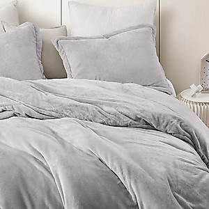 Byourbed Coma Inducer King Duvet Cover Set - Wait Oh What - Tundra Gray