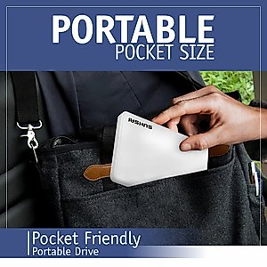 SUHSAI 500GB Portable External Hard Drive USB 2.0 Storage and Backup Drive, USB Hard Disk Drive, Memory Storage Expansion External HDD for Computer, Mac, Desktop (White)