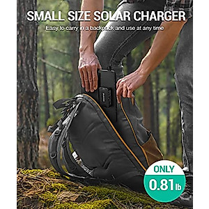 BLAVOR 10W Portable Solar Charger(5V/2A Max), Waterproof IP65 Foldable Solar Panel with Dual Smart USB Output Compatible with iPhone Xs/X/8/7, iPad, Samsung for Outdoor Hiking Camping Backpacking