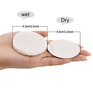 60 Count Facial Sponges for Estheticians Compressed Face Sponge Natural Cleaning Sponge for Facial Cleaning, Makeup Removal