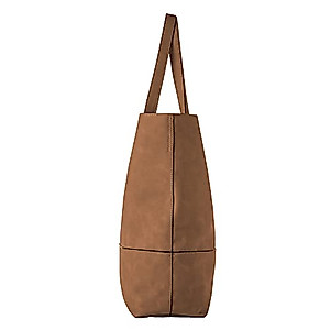 Oversized suede Taylor Tote in Camel