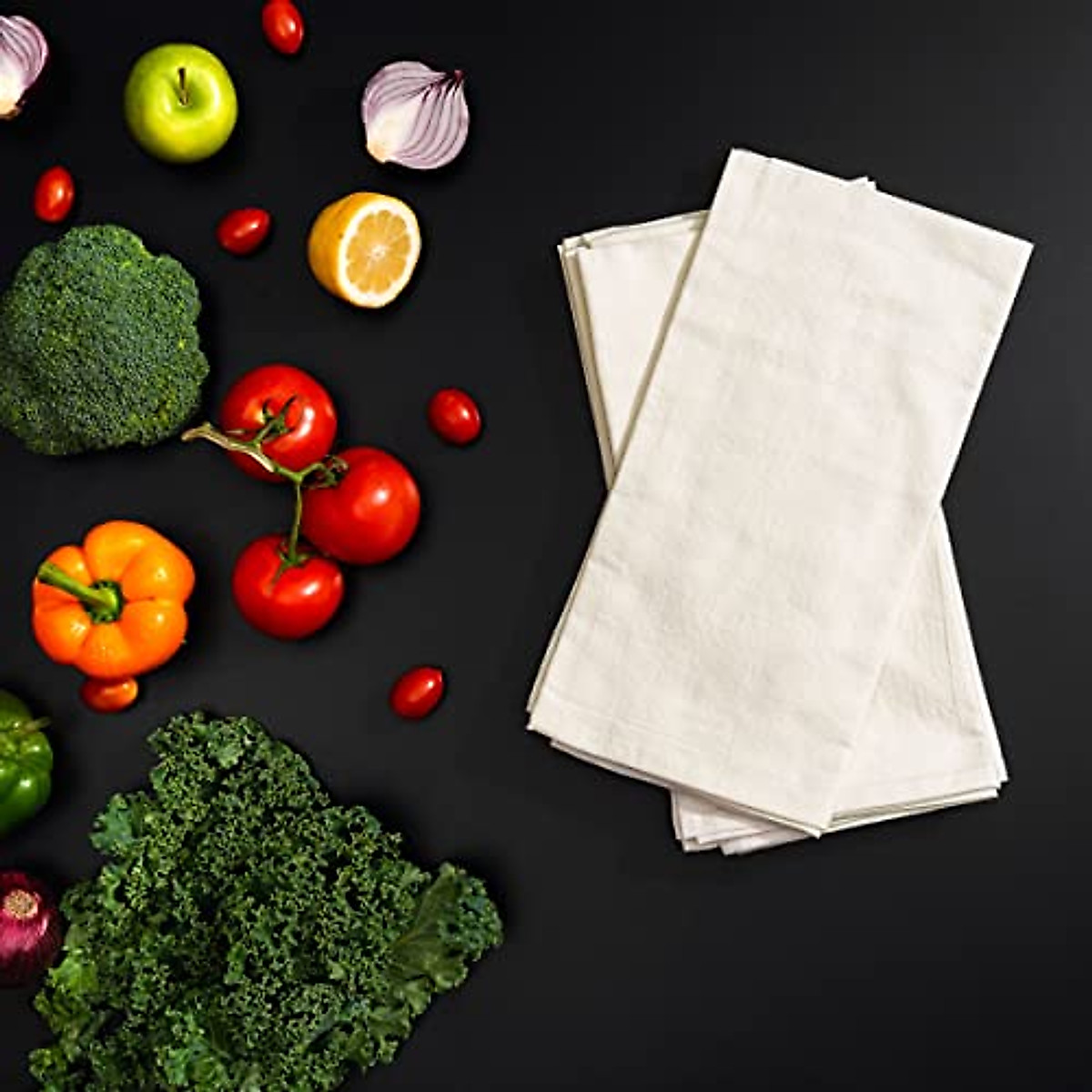 Bread Towels for Proofing Cover - 100% Organic Cotton Bread Cloth for Rising - Breathable Tea Towel for Bread Making - Unbleached Baking Towels - Bread Basket Cloth Napkin - 27"x27" (Natural - 5 Pack)