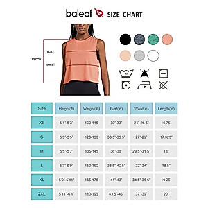 BALEAF Women's Tops Workout Tank Top Crop Tops Cropped Athletic Gym Muscle Shirts Yoga Trendy Heather Coral M