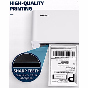 HPRT Thermal Label Printer, USPS Shipping Label Printer for Shipping Packages, Desktop Inkless Printer, Support Amazon, Shopify, UPS Mailing, Barcode, Sticker, Mailing Business
