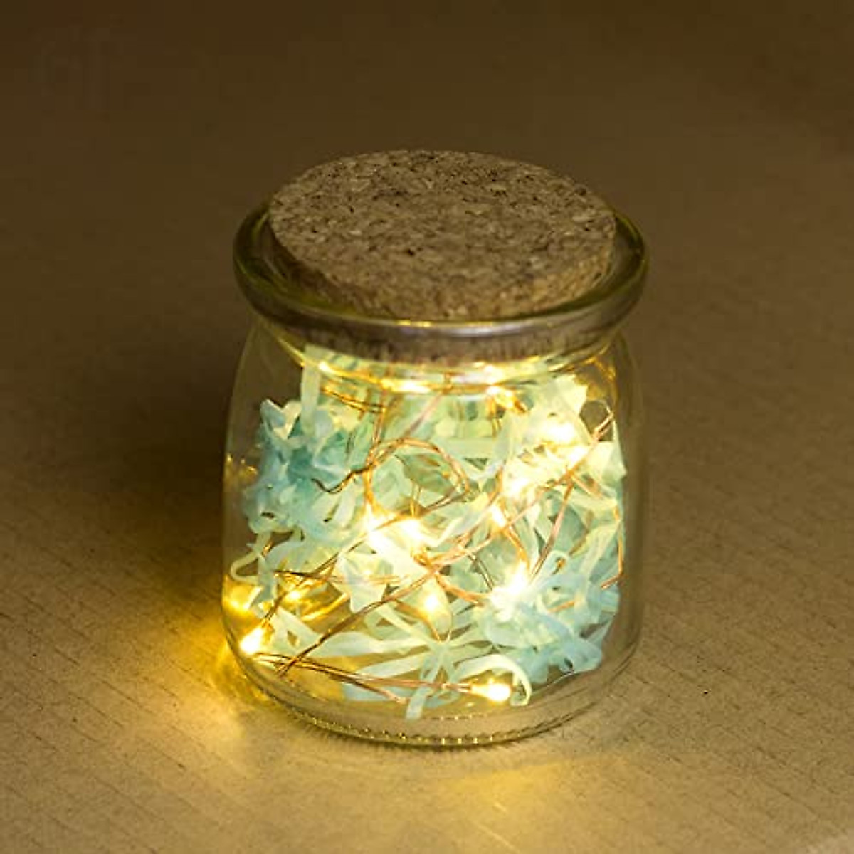 Fairy Lights Battery Operated, 9.8Ft 30 LED Copper Wire Lights Starry String Lights Waterproof for Mason Jars Wedding Centerpiece Party Christmas Table Decor, Warm White, 8 Pack