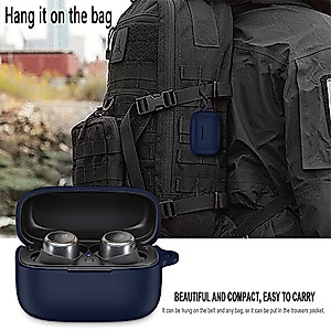 Ankersaila Soft Silicone Shockproof Protective Case with Keychain Compatible with JBL Live 300 (Midnight Blue)