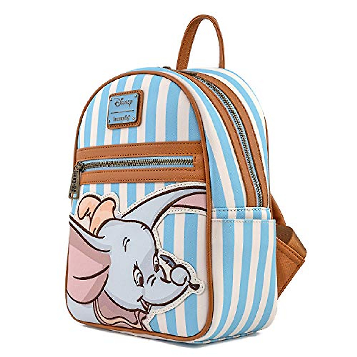 Loungefly Disney Dumbo Faux Leather Striped Mini Backpack