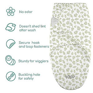 Swaddle Blanket for Baby, Newborn Boy or Girl Adjustable Sleepsack, Unisex, Organic Cotton Swaddle Wrap Set 3 Bags in Pack for Infant, Soft Blankets with Baby Hat