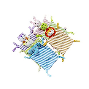 FOMUNI Baby Giraffe Security Blanket Soft Baby Lovey Animal Plush Blanket Unisex Lovie Gift for Toddler, Boys and Girls, 6.7 Inch X 9.84 Inch (Yellow)