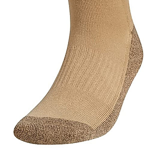 adidas Men's Cushioned X 3 Mid-Crew Socks (3-Pair), Beige Tone/Blanch Cargo/Black, Large