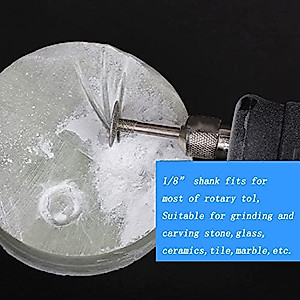 𝐋𝐮𝐨 𝐤𝐞 18 Pcs Diamond Burr Sets, 1/8 Inch Shank Diamond Mounted Stone Carving Bits for Dremel Rotary Tools