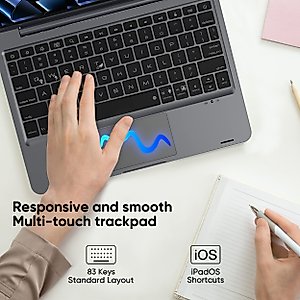 doqo Detachable Keyboard Case for iPad Air 11 (M2) 2024,iPad Pro 11 inch 4th/3rd/2nd/1st and iPad Air 10.9" 5th/4th Gen with touchpad, 7 Colors Backlit Wireless case with Keyboard