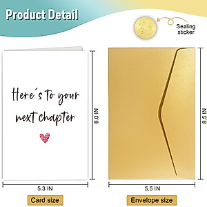 Spercy New Chapter Good Luck Card, New Job Congratulation Card, Leaving Job Gift for Colleague, Coworker Leaving Card, Retirement Card