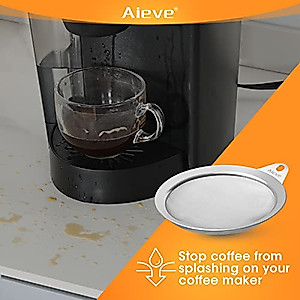 AIEVE Coffee Bar Accessories, 304 Stainless Steel Coffee Splatter Guard Espresso Accessories Coffee Drip Tray Espresso Splatter Guard for Keurig, Cuisinart, Ninja, Mr Coffee and other Coffee Maker