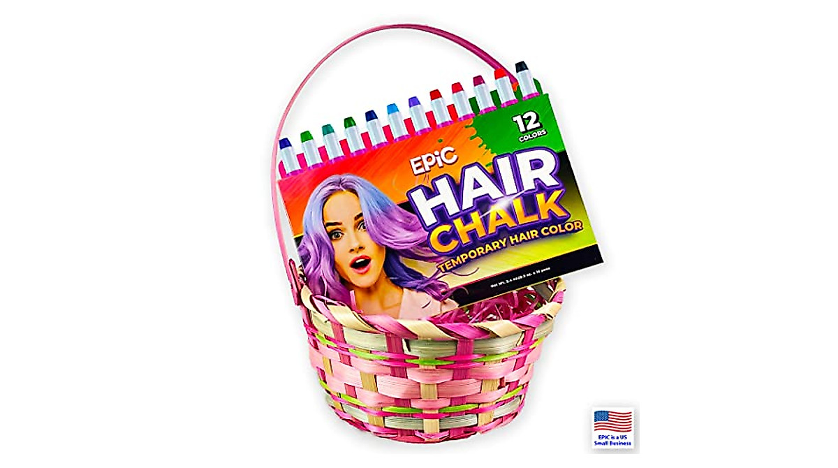 EPIC Hair Chalk for Kids & Teens - 12 Vibrant, Washable Colors