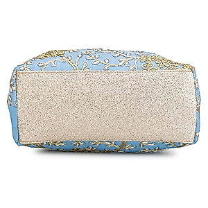 Fantastic Silk Indian Ethnic Potli Bag with Handicraft work (Aqua)