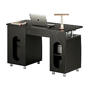 Techni Mobili 47.25" Ergonomic Computer Drawers & File Cabinet for Home Office Storage, Espresso Writing Desk, ONE Size