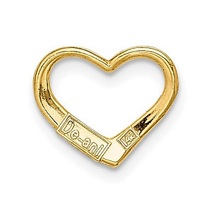 Diamond2Deal 14k Yellow Gold Floating Heart Charm Fine Jewelry for Women