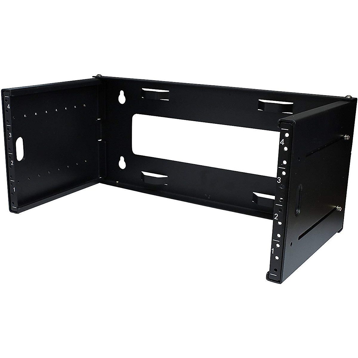 Ares Vision 19 Inch Wide 4U Heavy Duty Steel Extendable Wall Mount Bracket Rack for Network Equipment (4U)