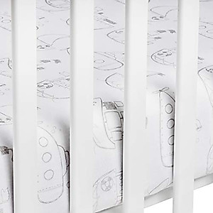 Andi Mae Crib Sheet - Grey Boats -100% Jersey Cotton - Fits Standard Crib or Toddler Mattresses