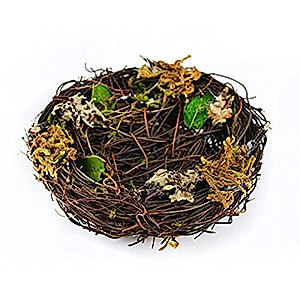 Touch of Nature Artificial Vine Nest 5 Inch with Leaves 1Pc