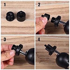 AIEX 8pcs Mic Thread Adapter, Mic Stand Adapter for Camera Screw Monitor Microphone Stand, 5/8 Female to 3/8 Male, 3/8 Female to 5/8 Male, 5/8 Female to 1/4 Male and 1/4 Female to 5/8 Male (Black)