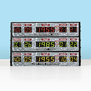 NUMSKULL Back to The Future 3D Lamp Wall Light - Ambient Lighting Gaming Accessory for Bedroom, Home, Study, Office, Work - Official Back to The Future Merchandise