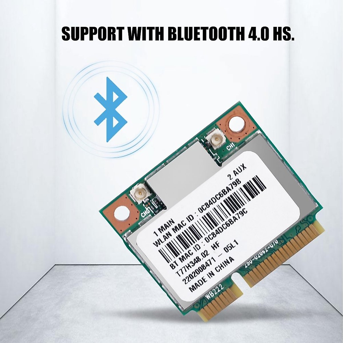 Mini WiFi Card, Dual Band 2.4G/5Ghz AR5B22 Network 300Mbps Bluetooth 4.0 WiFi Mini PCI-E Wireless Card use Network Adapter Network Card