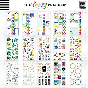 me & my BIG ideas Sticker Value Pack - The Happy Planner Scrapbooking Supplies - Happy Illustrations Theme - Multi-Color - Great for Projects, Scrapbooks & Albums - 30 Sheets, 521 Stickers Total