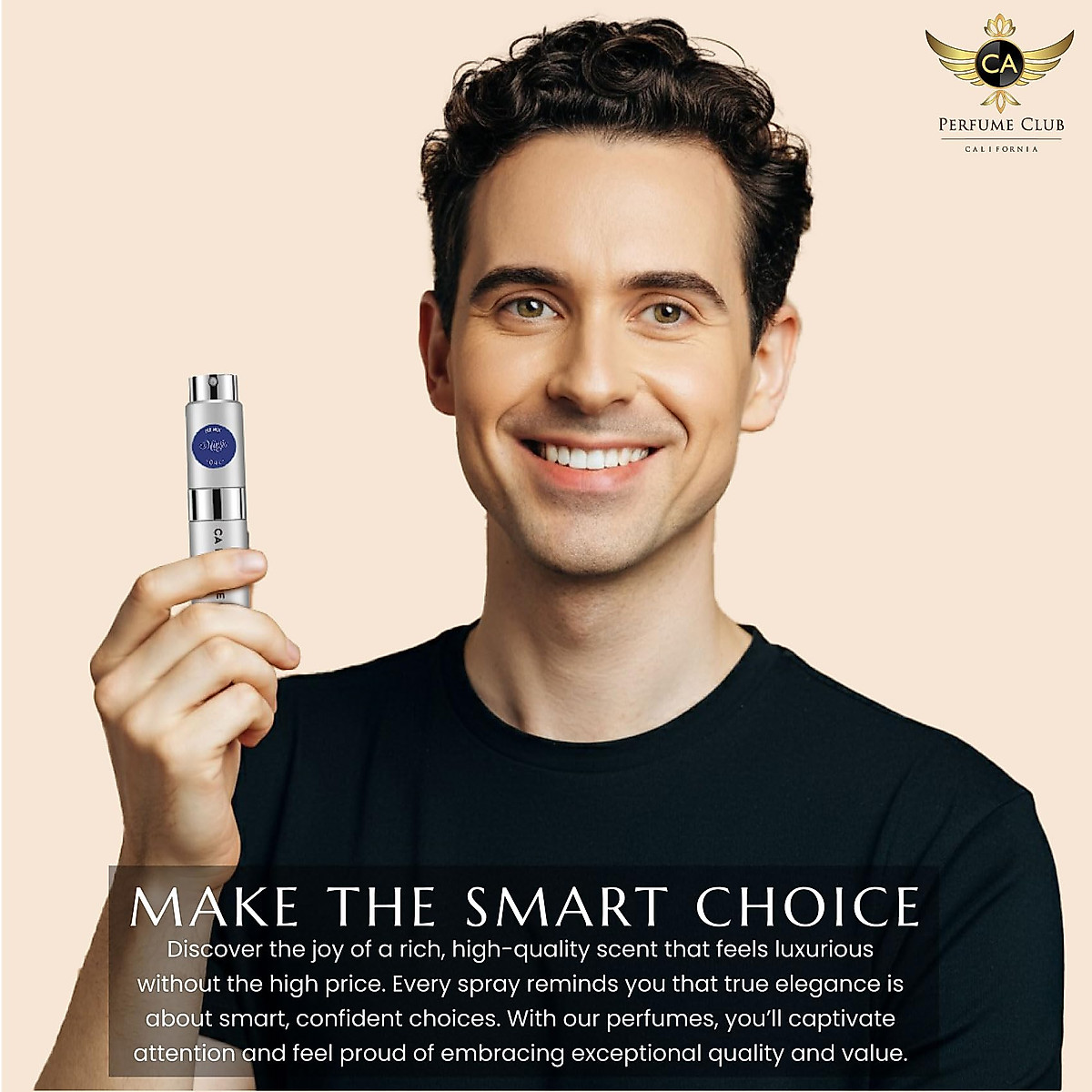 CA Perfume Impression of Oud Wood Cologne For Men Replica Version Fragrance Dupes Eau de Parfum Spray Refillable Atomizer Bottle 0.27 Fl Oz/ 8ml