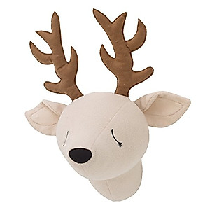 Little Love by NoJo – 3-D Deer Stuffed Wall Hanging Decor, Fauxidermy - Nursery, Bedroom or Playroom Décor Deer, Beige, Brown