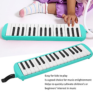 Air Piano Keyboard, Melodica Tube Musical Instrument Carrying Bags for Beginners for Kids(green)