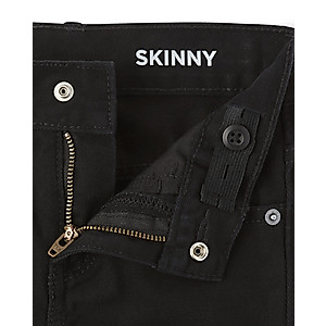 The Children's Place boys Stretch Skinny Jeans, Black Wash Single, 8 US