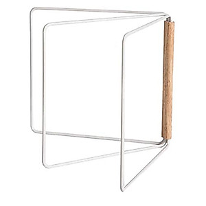 siyue Folding Countertop Dishcloth Drying Rack, 3 Arm Dish Cloth Rag Towel Rack, Minimalist Designed Dishcloth Hanging Rack Organizer, White