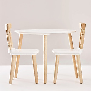 Le Toy Van Table & Chairs, One Size, White & Natural Wood